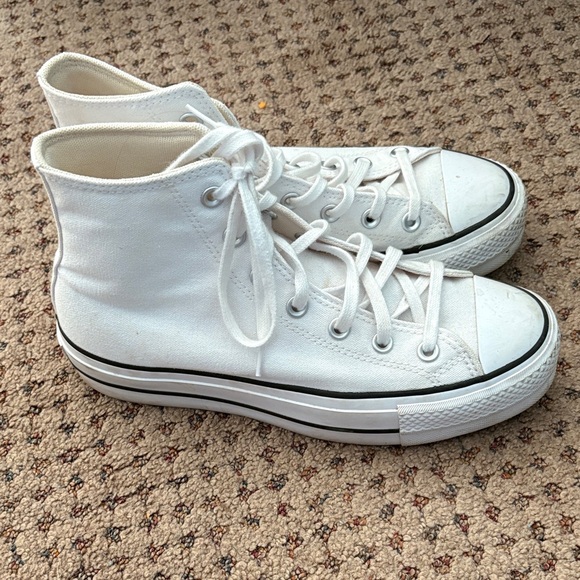 Converse | Shoes | Converse Platform White Hightop Sneakers | Poshmark